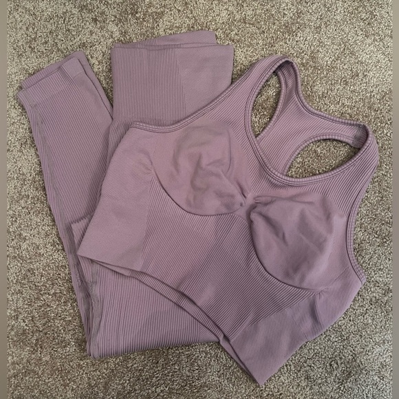 Other | Two Piece Ribbed Workout Set With Bonus Ribbed Tank Tops | Poshmark
